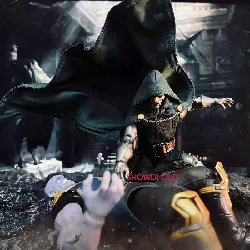 1/12 Green Wired Hooded Cloak Cape Clothes Belt For Doctor Doom 6 ...