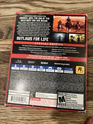Red Dead Redemption 2 Special Edition PS4 PlayStation 4 - maps included ...