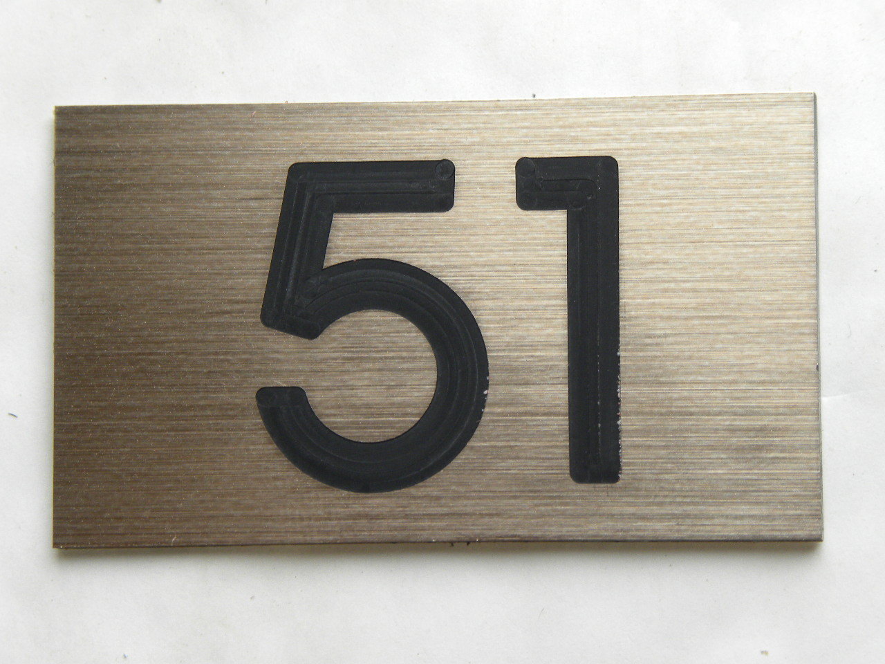 plaque gravée numéro boite aux lettres porte appartement 60x35 MM (2 ...