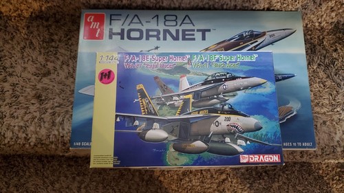 3 NEW Hornets AMT F/A - 18 A Hornet Model Kit Marines Fighter Jet 1/48 ...