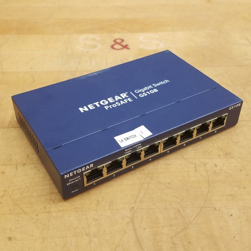 Netgear GS108V4 ProSafe 8-Port Gigabit Ethernet Switch, 12VDC, 0.5A - USED | eBay