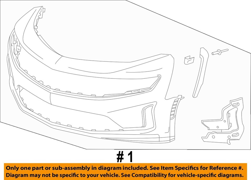 GM OEM 19-23 Camaro Front Bumper Grille Bumper Components-Bumper Cover ...