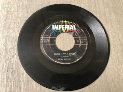 Ricky Nelson 45rpm Single 7-inch Imperial Records #X5528 Poor Little ...