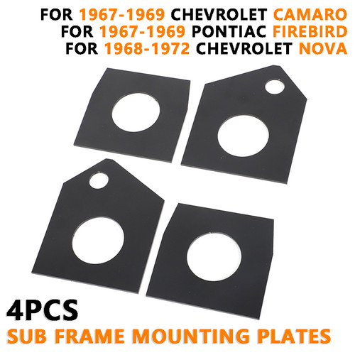 For 67-69 Camaro Firebird Body Subframe Mount Plates Repair Kit 4PCS 68 ...