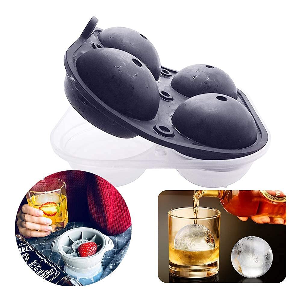 Large Sphere Ice Tray Mold for Drinks Big Ice Maker 2″ Ball Cocktail ...