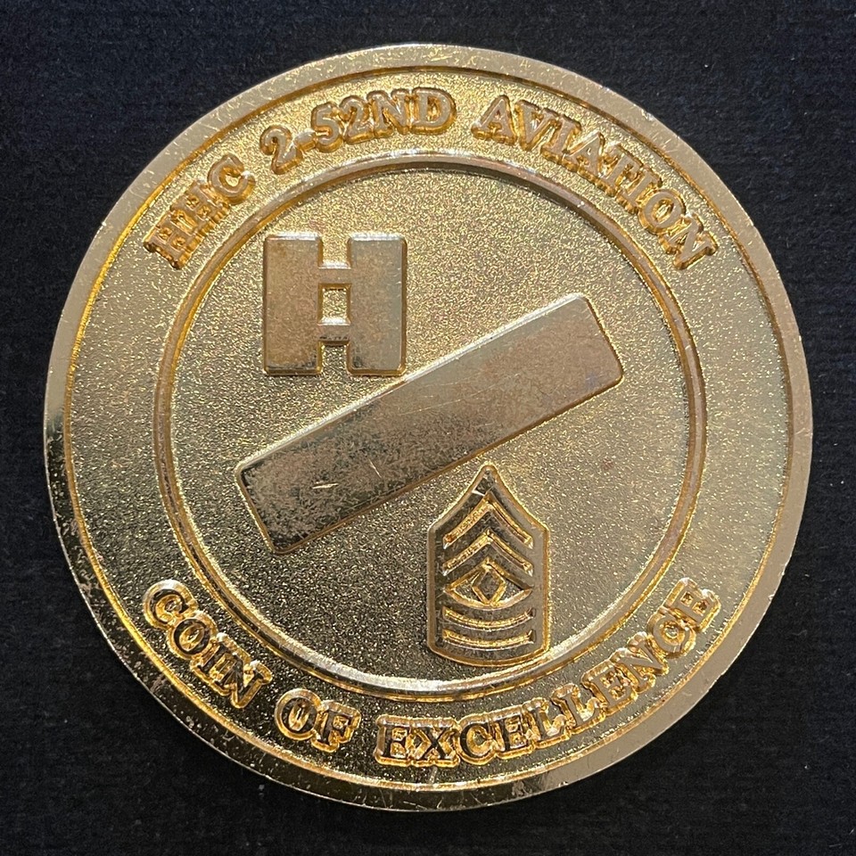 HHC 2nd Battalion 52nd Aviation Transporters Commander Challenge Coin ...