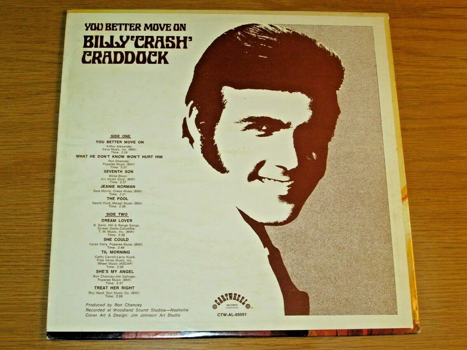 STEREO COUNTRY LP - BILLY "CRASH" CRADDOCK - CARTWHEEL 05001 - "YOU ...