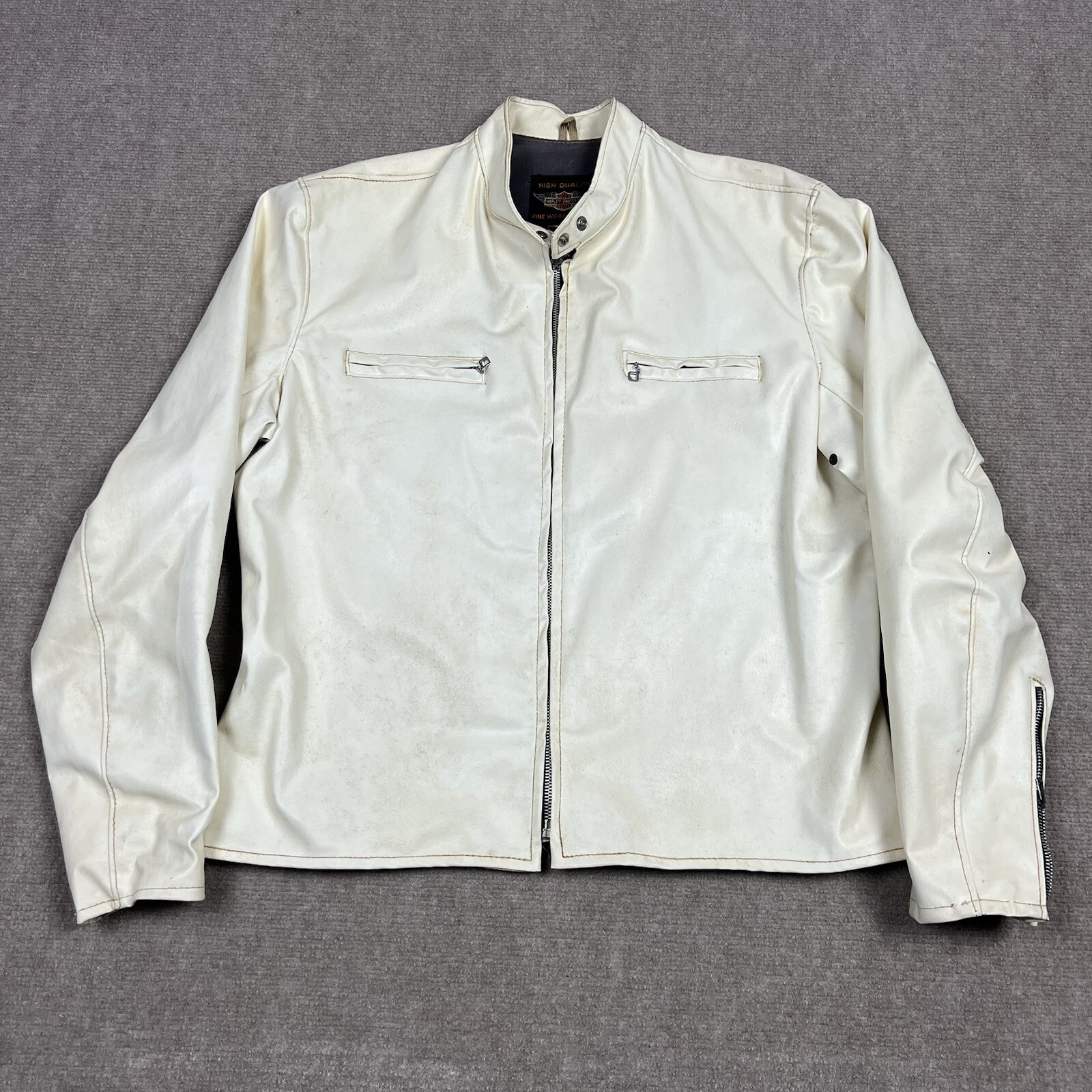 Vintage 50s Harley Davidson Cafe Racer Vinyl Leather … - Gem