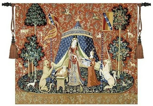 Medieval Knight Accolade Jacquard Woven Fine Art Tapestry Wall Hanging ...