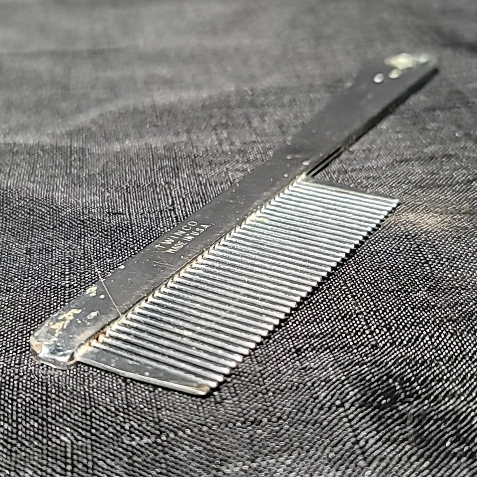 Vintage Twinco Metal Dog Comb Made in USA Stainless Steel Metal ...