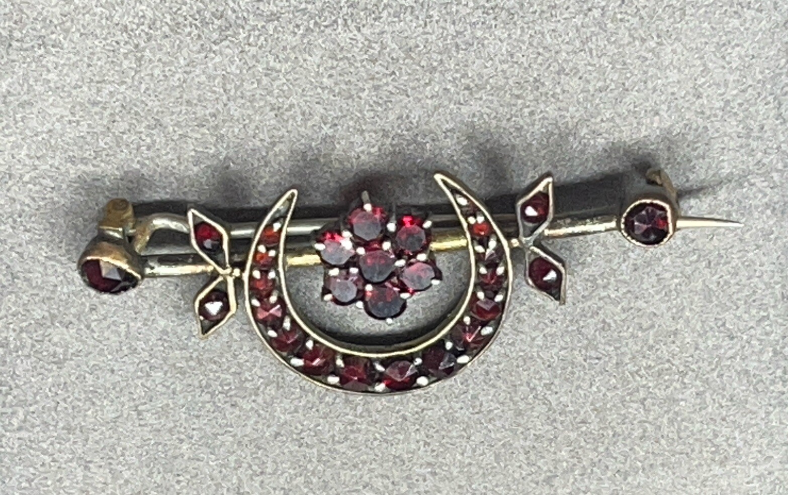 Victorian Period 1800 Crescent Moon Bohemian Garnet G… - Gem