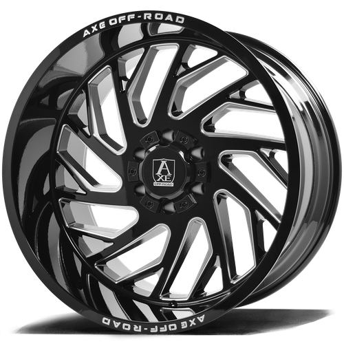 22x12 Black Milled Axe Off Road Zeus Rims Wheels 8x170 inch | eBay