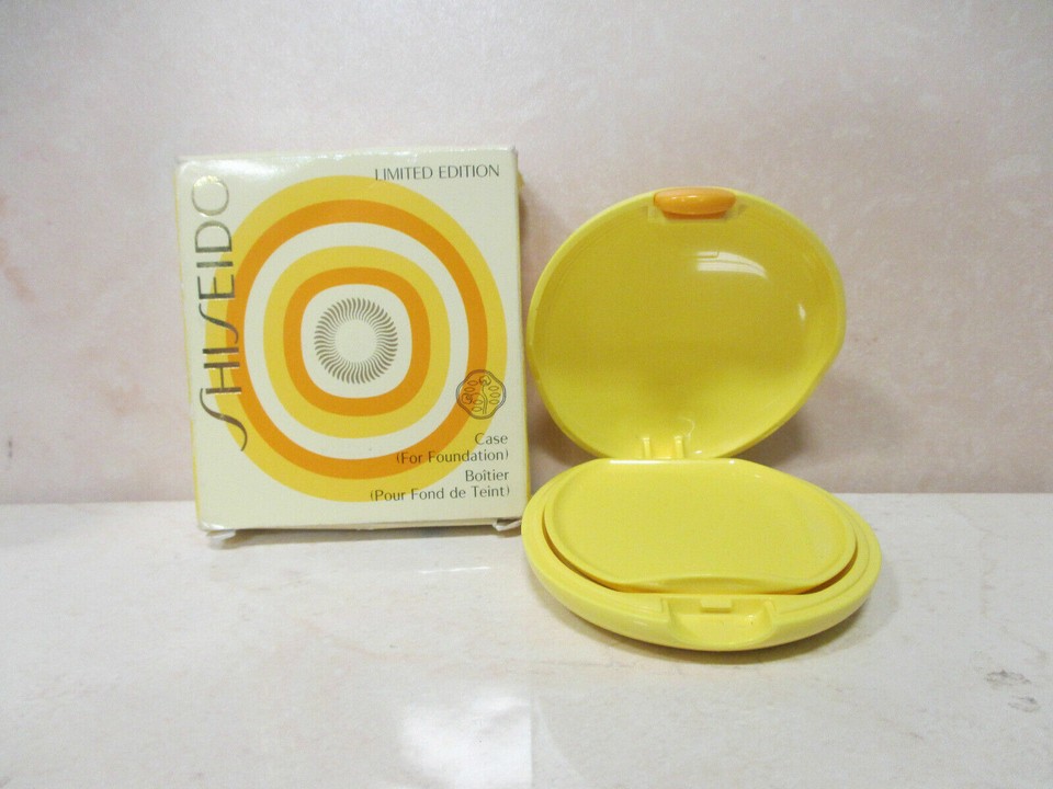 New Shiseido Limited Edition Empty Foundation Case / Mirror / Sponge ...