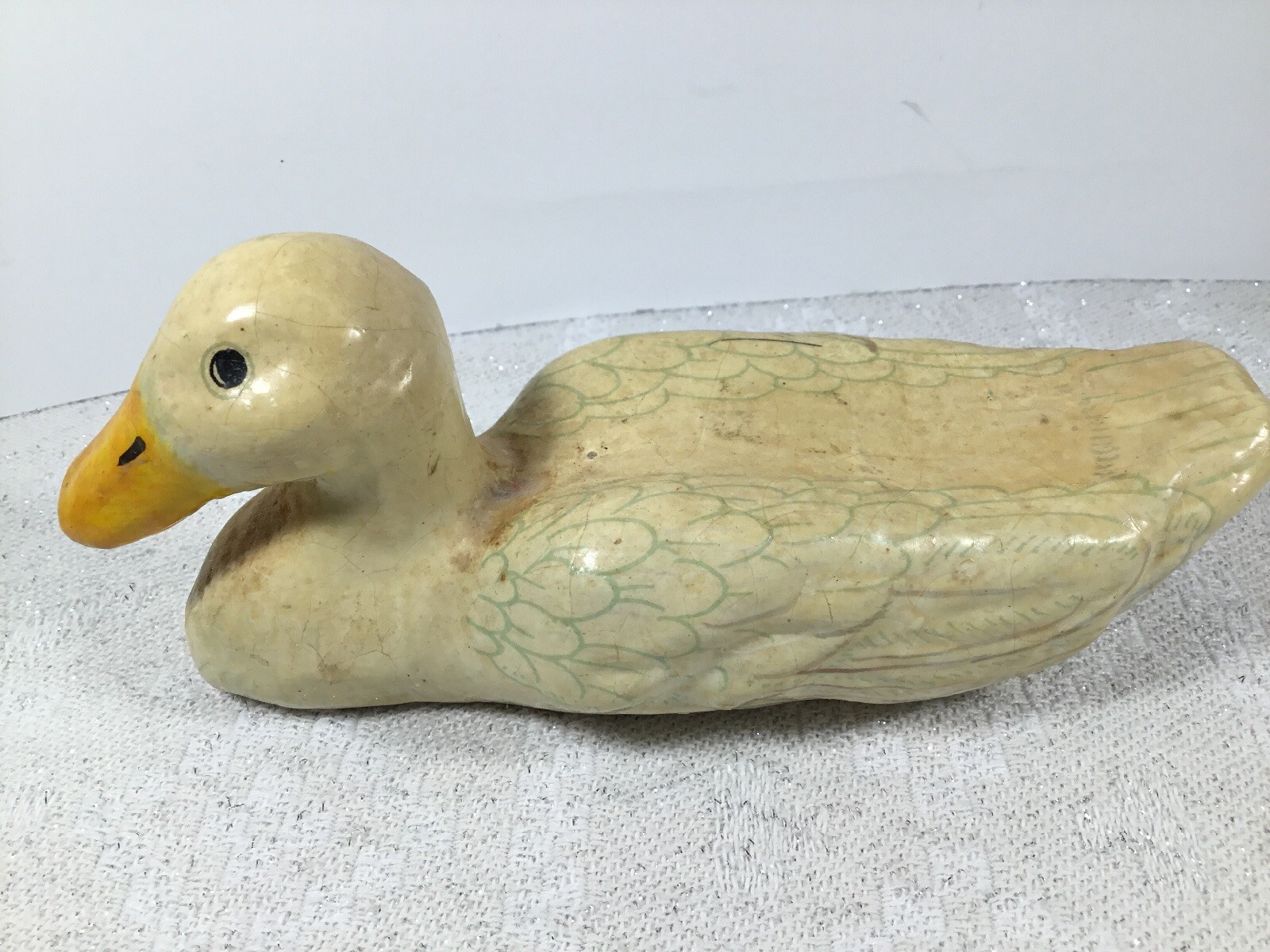 Paper Mache Duck Small Yellow Vintage | eBay