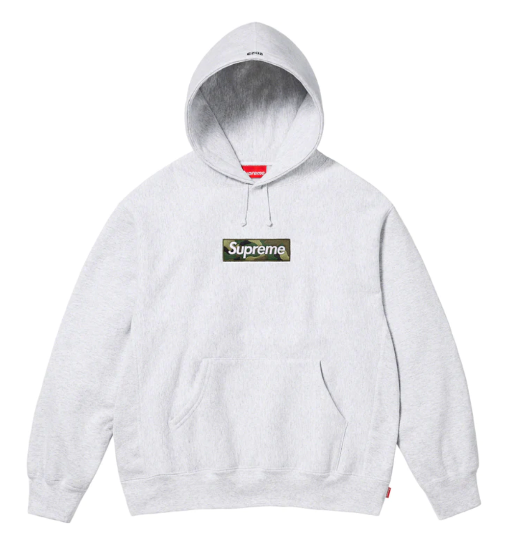 Supreme BOGO Box Logo Hooded Sweatshirt Ash Gray FW23 Size Small FAST ...