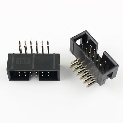 20Pcs 2.54mm 2x6 Pin 12 Pin Right Angle Male Shrouded IDC Box Header ...