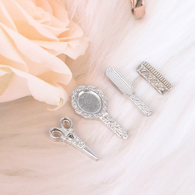 4pcs/set 1:12 Dollhouse Miniature Practical Bathroom Accessory Comb ...