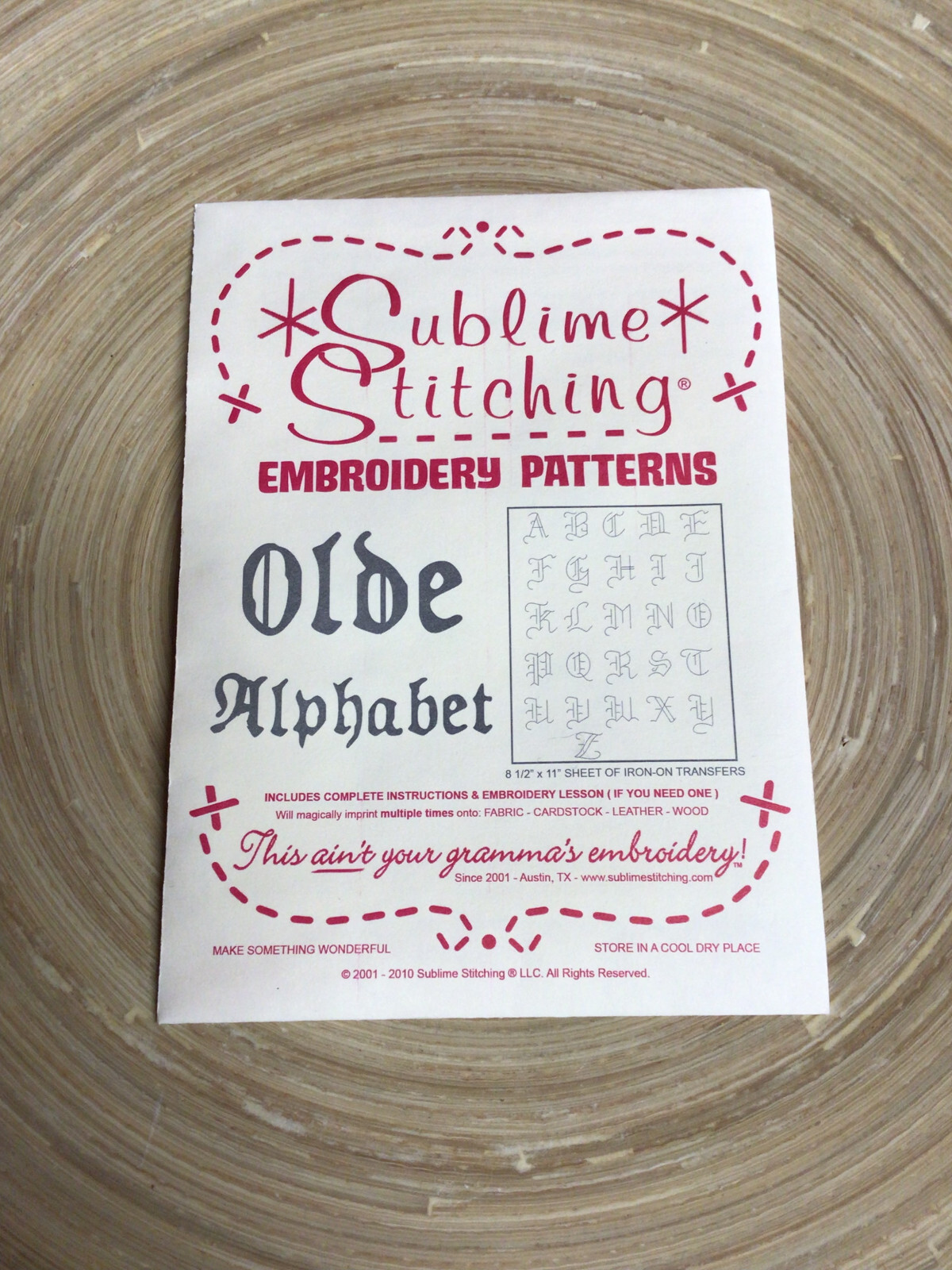 Sublime Stitching Embroidery Pattern Alphabet Your Choice of One | eBay