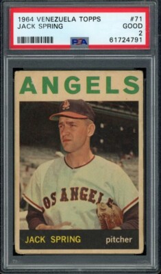 1964 Venezuelan Topps #71 Jack Spring Angels PSA 2 GD LOOK! SL | eBay