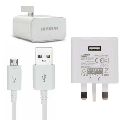 Samsung 2A Mains Charger Plug OR Micro-USB Cable For Galaxy J2 J3 J4 J5 ...