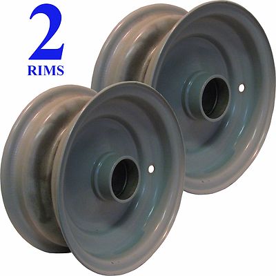 TWO 8" 8x3.75 RIM WHEEL center shaft free rolling high speed trailer ...