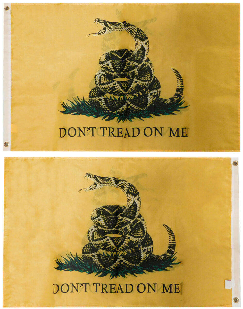 Gadsden Live Rattlesnake Double Sided 150D Woven Poly Nylon 3'x5' Flag ...