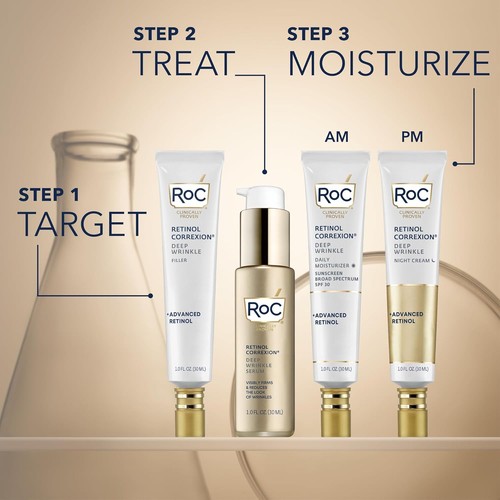 RoC Retinol Correxion Deep Wrinkle Facial Filler with Hyaluronic Acid ...