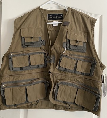 Field & Stream Fishing Vest Mens Olive/Fossil Multipocket Outdoors XL ...