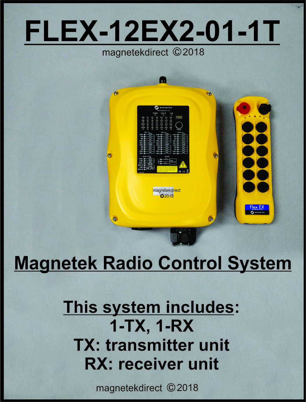 Magnetek Flex-12EX2-01-110-1T - Overhead Crane Hoist Radio Remote ...