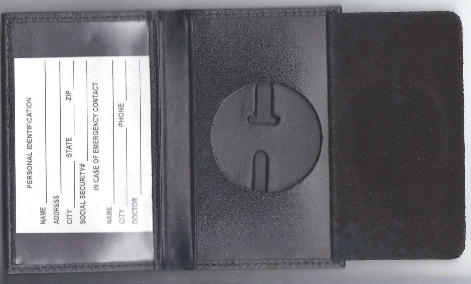 US Marshal Circle-Star Cut-Out Wallet to hold Single ID Card Badge Not ...