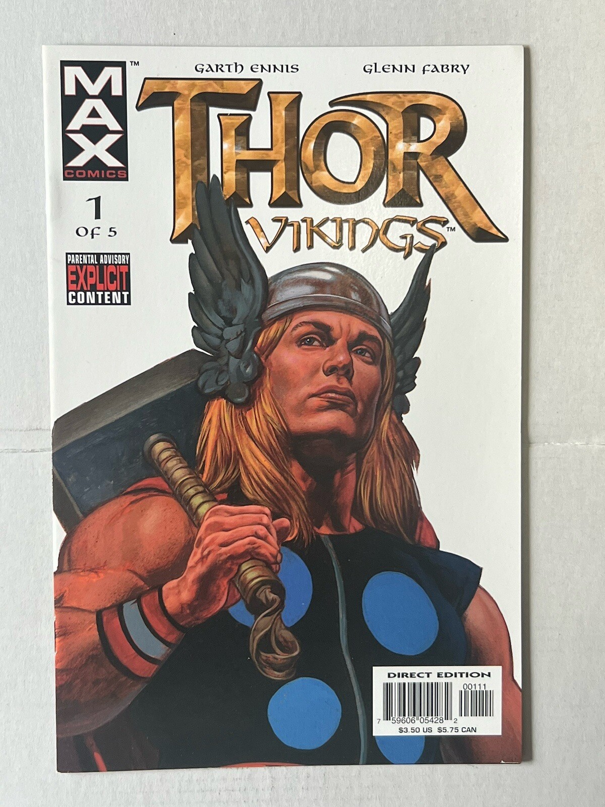 Max Comics Thor Vikings issue #1 Of 5 Garth Ennis Glenn Fabry | eBay