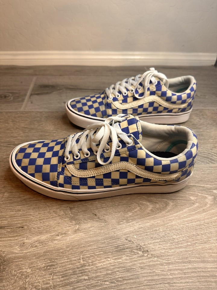 VANS Blue White Checker Shoes Mens 11 | eBay