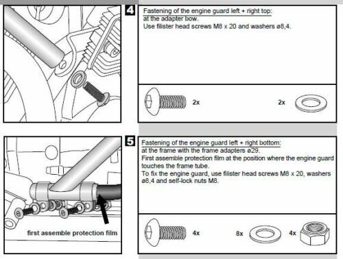 Motorrad Guzzi V7 Classic/Cafè classic/Special Engine Guard Chrome BY H ...
