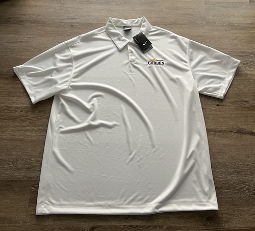 Nike Dri-Fit Golf Polo Performance Shirt Gordon Chevrolet White Mens ...