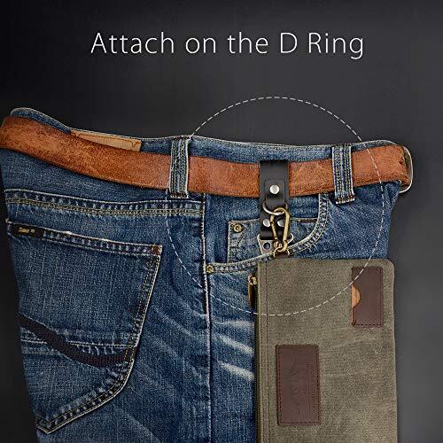 EDC Leather Strap Keychain Holder, Heavy Duty Belt Clip Key Ring Fob ...