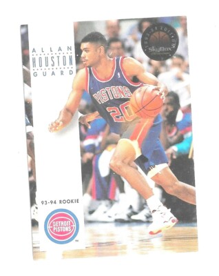 1993 1994 Skybox Allan Houston 221 Rookie Detroit Pistons Basketball ...