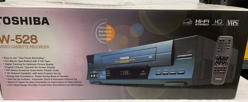 Toshiba W-528 VCR Video Cassette Recorder VHS Player 4 Head HiFi New In ...