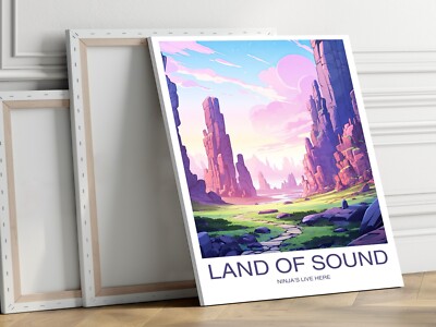 Ninja, Land of Sound 40x50cm Stretched Travel Canvas Wall Art Print ...
