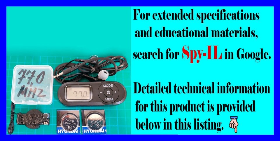 SET - Micro Spy Bug operating outside FM broadcasting area + special FM ...