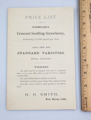 Parmelee's Strawberry Seedlings Price List West Haven Connecticut c ...