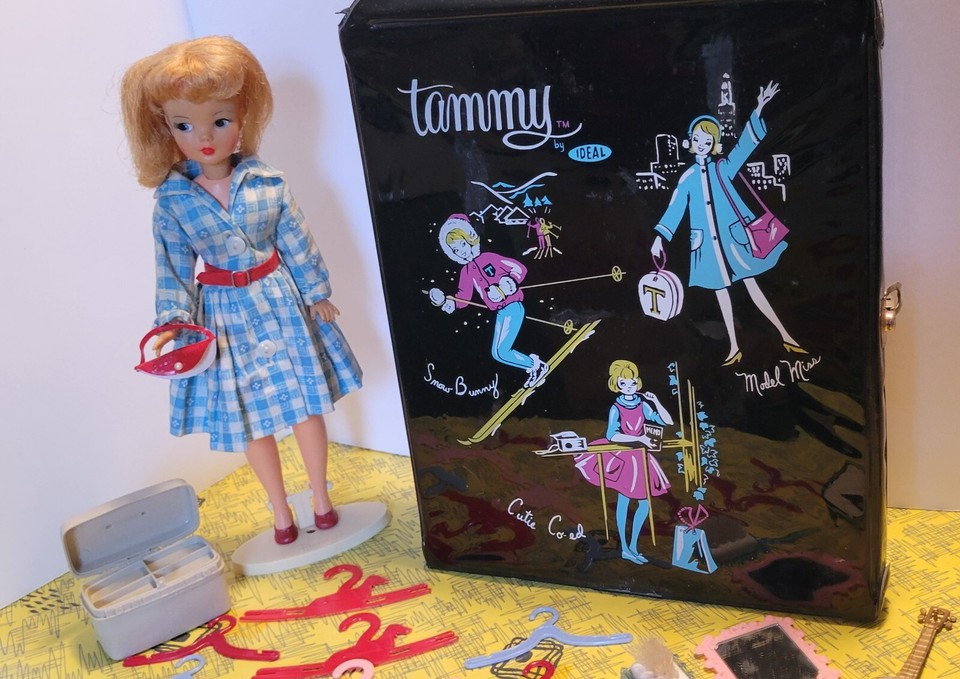 Vintage Ideal Blonde Tammy with Case accessories Doll Clothes PLEASE ...