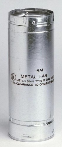 Metal-Fab 4M4 Double Wall Vent Pipe 4 Inch x 4 Foot Type B Gas Vent | eBay