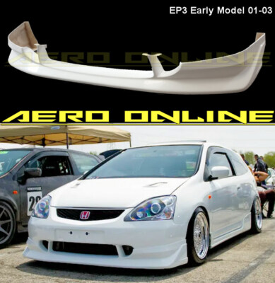Air Walker Style Front Lip For Honda Civic EP3 Type R 01-03 Early Model ...