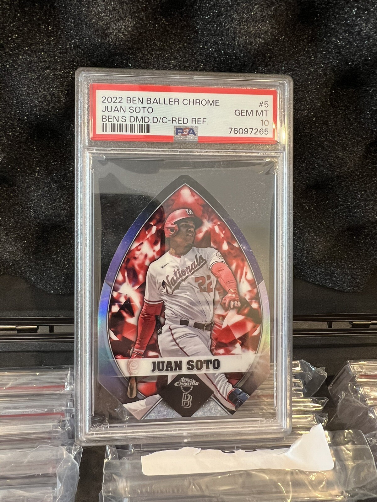 2022 Topps Chrome Ben Baller Juan Soto Diamonds Die-Cut RED Refractor 1 ...