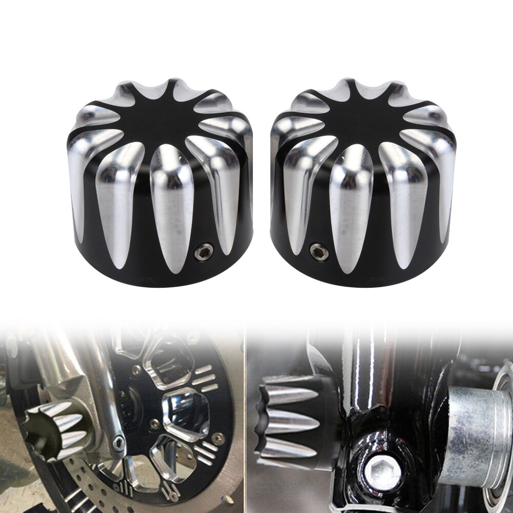 Motorcycles Front Wheel Axle Nut Cover Bolt Black For Harley Touring ...