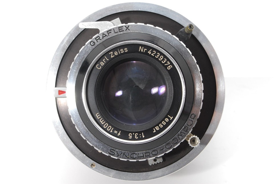 *EXC+5* Graflex XL 6x7cm Film Camera Body w/Carl Zeiss Tessar100mm F/3. ...