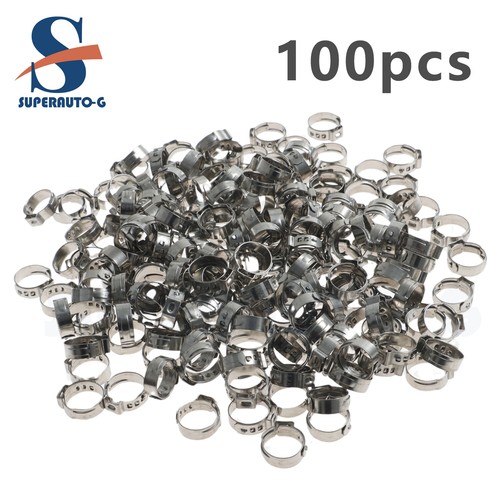 Aftermarket 100x 3/8'' PEX Stainless Steel Clamp Cinch Rings Crimp ...