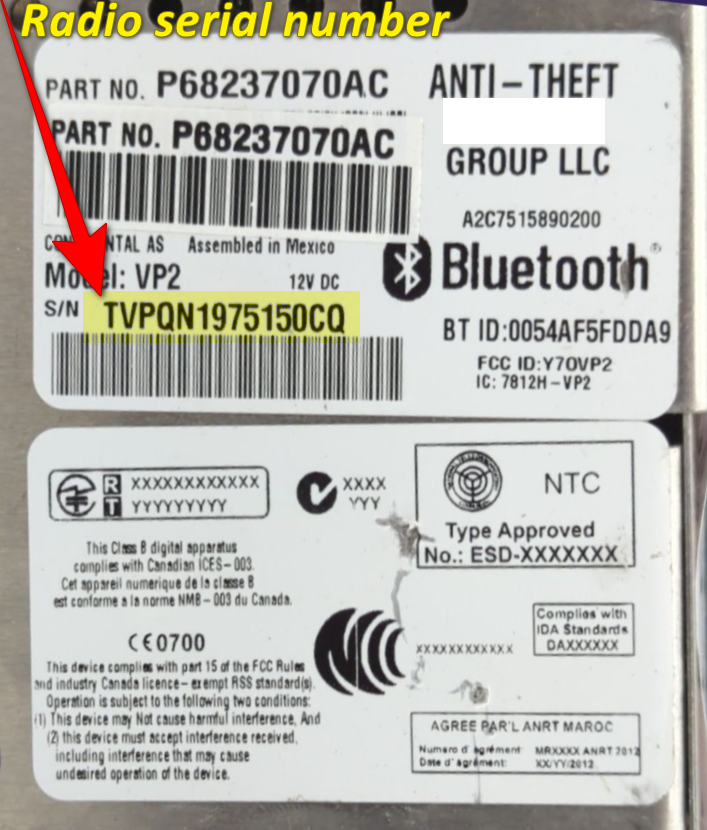 DODGE JEEP CHRYSLER RADIO CODE fast service stereo pin supply cd key | eBay