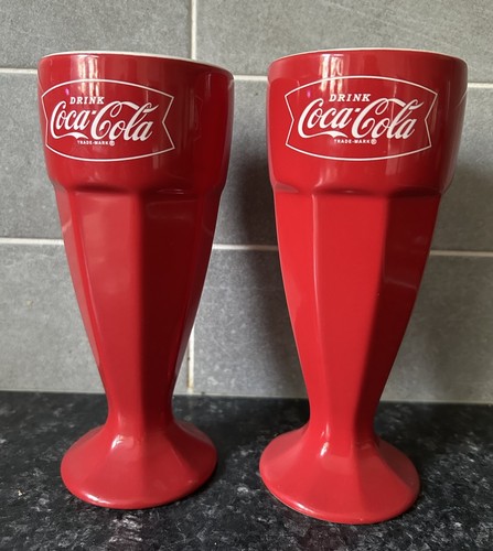 Vintage COKE Pair Of Retro Coca Cola Ceramic Milk Shake/icecream Sundae ...