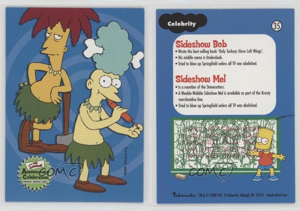 2000 Inkworks The Simpsons Sideshow Bob Sideshow Mel #35 1j8 | eBay